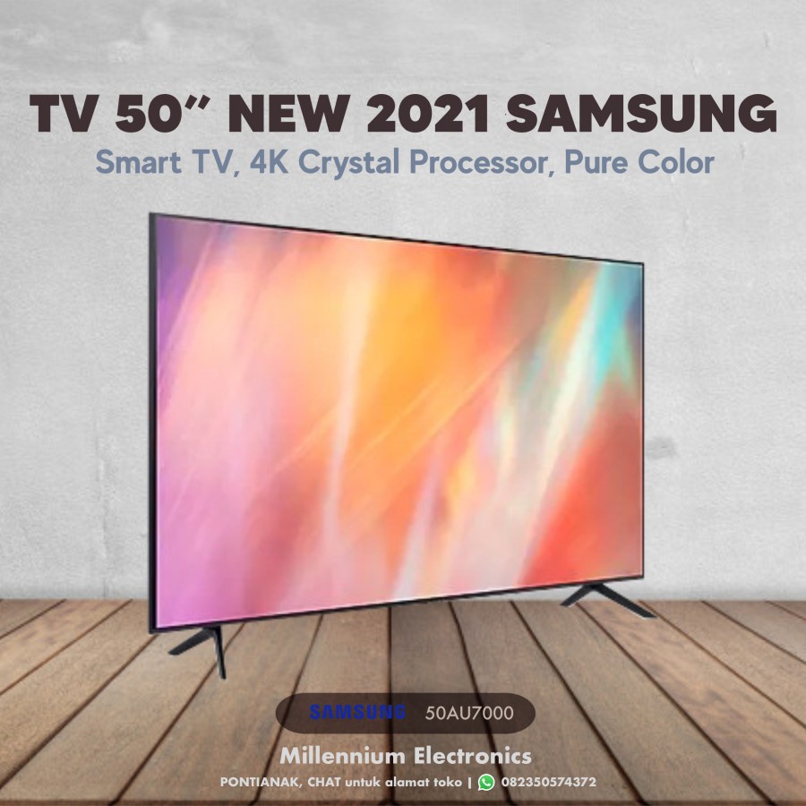 Jual SAMSUNG 50AU7000 4K UHD SMART TV 50 Inch UA50AU7000KXXD | Shopee Indonesia