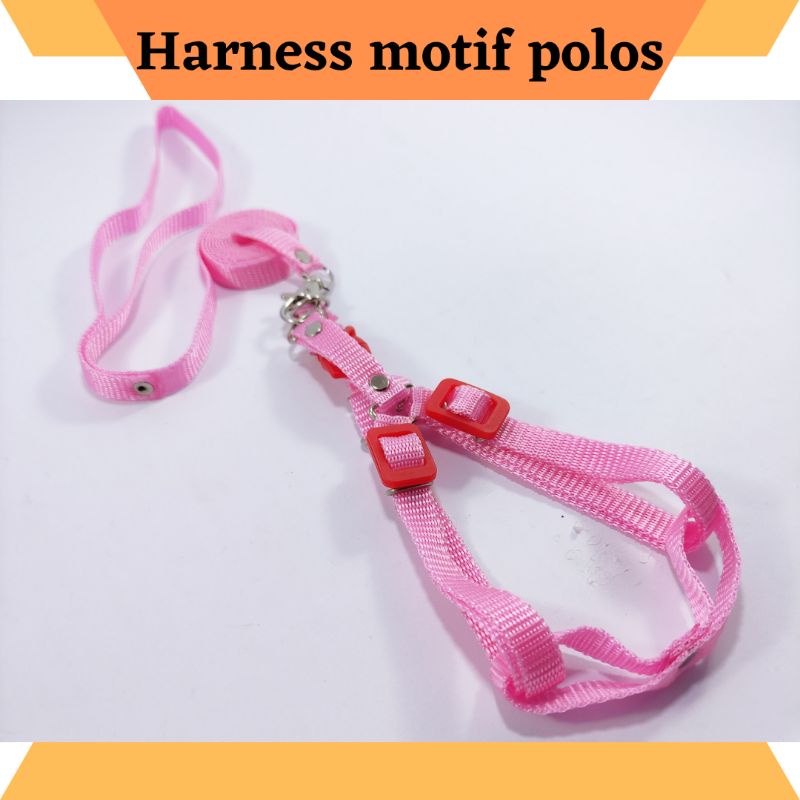 Jual tali harness Y motif polos / tali body harness / harness kucing ...
