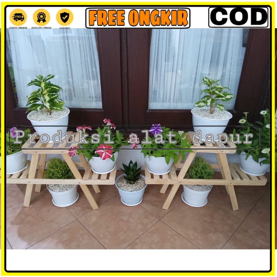 Jual Rak bunga minimalis kayu jati belanda kayu halus murah, tempat pot ...