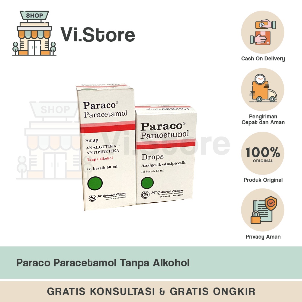Jual Paraco Paracetamol Sirup 60 ml dan Paraco Paracetamol Drops 15 ml ...