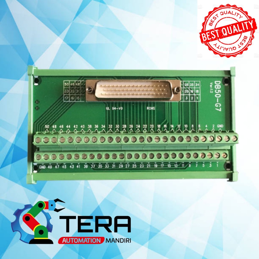 Jual DB50 Male D Sub 50 Pin Connectors Terminal Blocks Breakout Board READY STOK | Shopee Indonesia