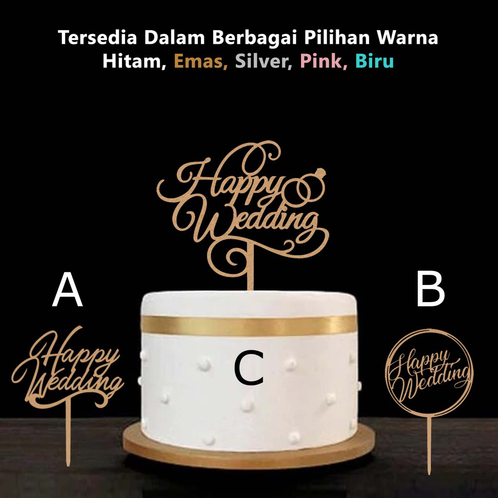 Jual VLT - COD MURAH (BISA GOSEND) CAKE TOPPER / TOPER KUE - HAPPY ...