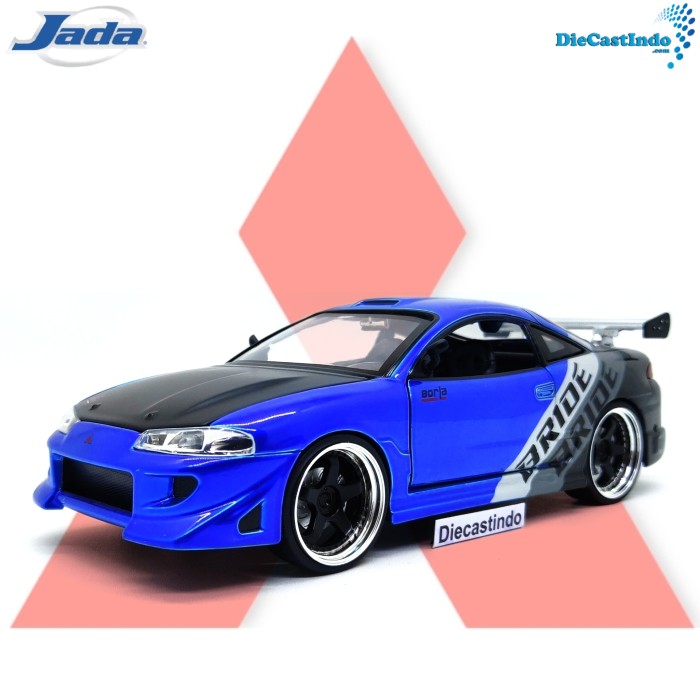 Jual Jada JDM Turners 1995 Mitsubishi Eclipse Biru, Skala 1:24 | Shopee ...