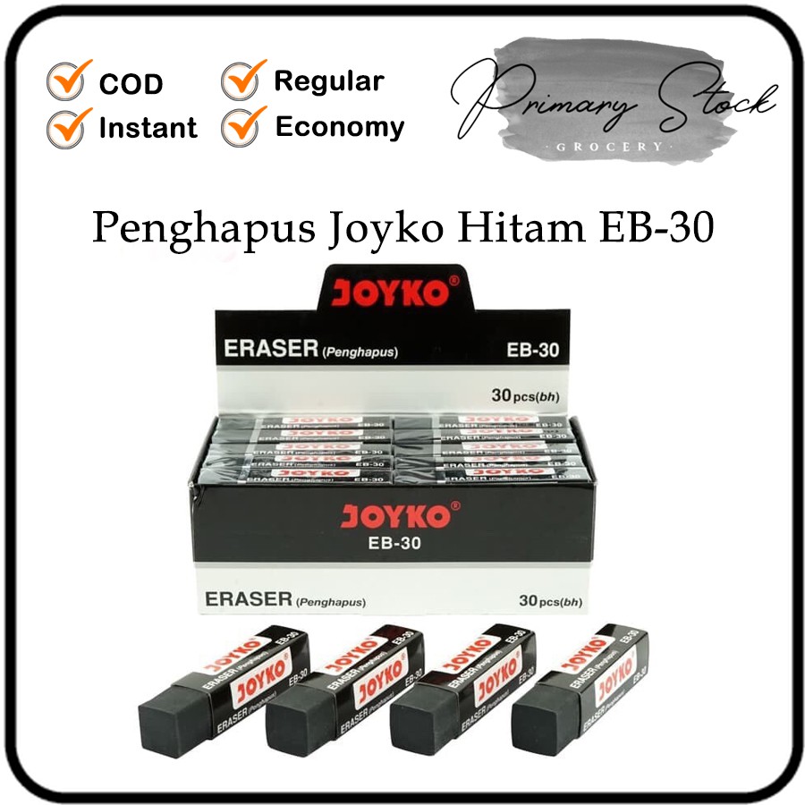 Jual Penghapus Joyko Hitam Sedang Besar EB 30 | Shopee Indonesia