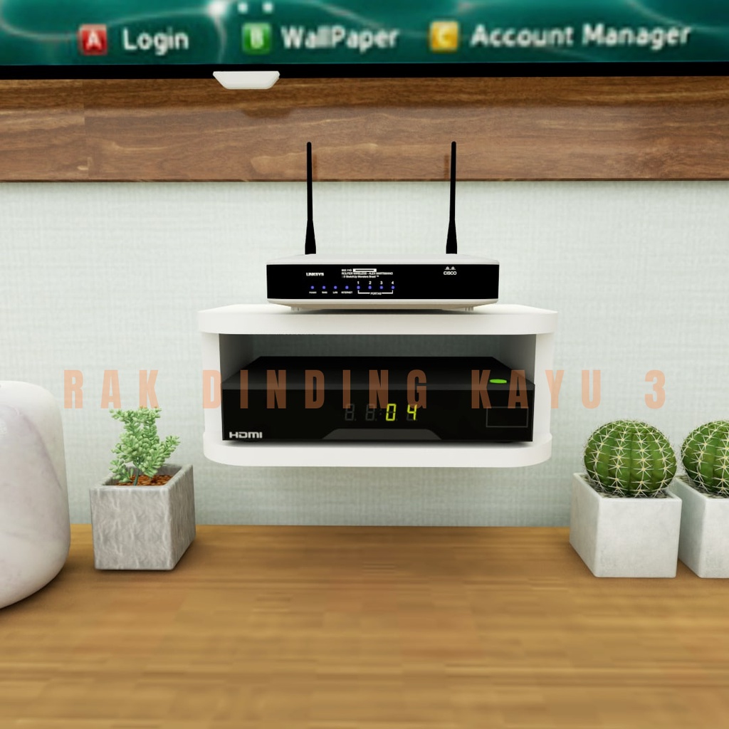 Jual Rak Gantung Set Top Box / DVD / Modem / Wifi / Router | Shopee ...