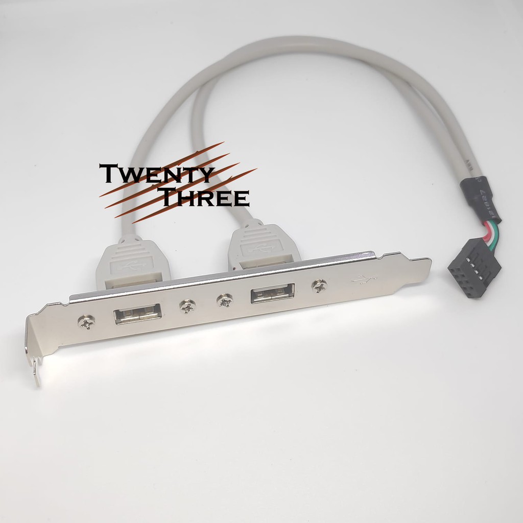 Jual Usb 2.0 Rear Panel Expansion Bracket to 9 Pin Motherboard USB 2 ...