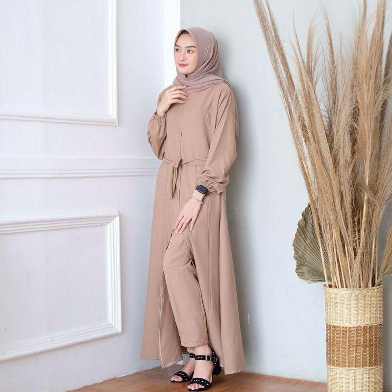 Jual [ COD ] Tania Set | Setelan Dress Celana Muslim | Shopee Indonesia