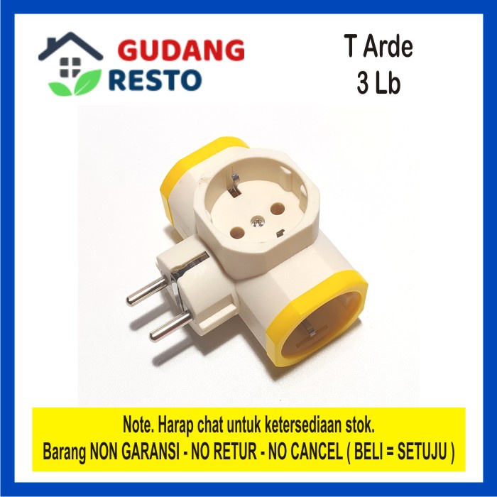 Jual STEKER T ARDE 3 ARAH / LUBANG / CABANG COLOKAN TUSUK SNI TANPA ...