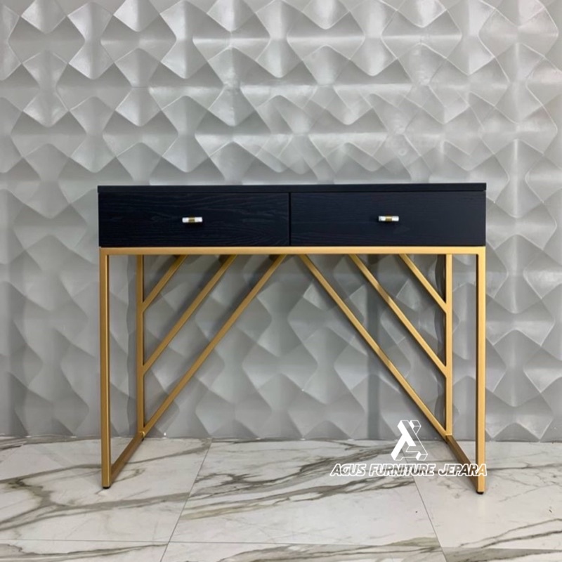 Jual MEJA CONSOLE MINIMALIS INDUSTRIAL BESI (meja hias meja laci meja ...
