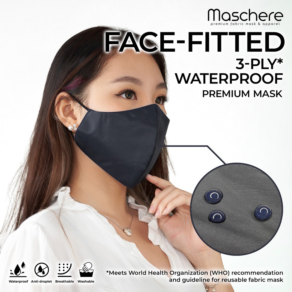 Jual Maschere Masker 3-Ply Model Face Fitted - Waterproof | Shopee ...