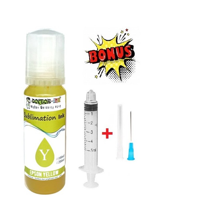 Jual Tinta printer SUBLIM EPSON YELLOW L100/L200/L300/L500/L800/L1800 ...