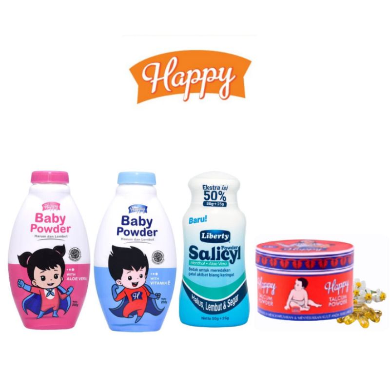 Jual Happy Bedak Liberty | Baby & Talcum Powder | Mengatasi Gatal ...