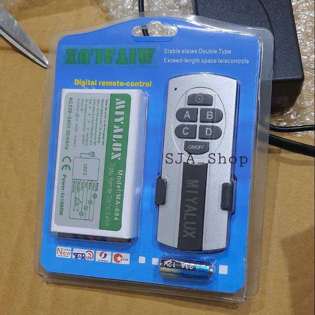 Jual Digital remote control switch 4 way saklar on off wireless ...