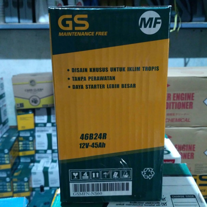 Jual SEIBUN | Aki Mobil / Battery GS ASTRA Type GS MF 46B24R / NS60 12V ...