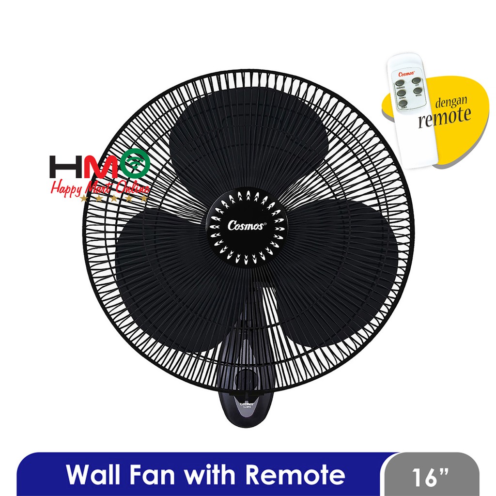 Jual Cosmos Wall Fan Remote 16 Inch Cosmos 16-WFGR Kipas Angin Dinding ...