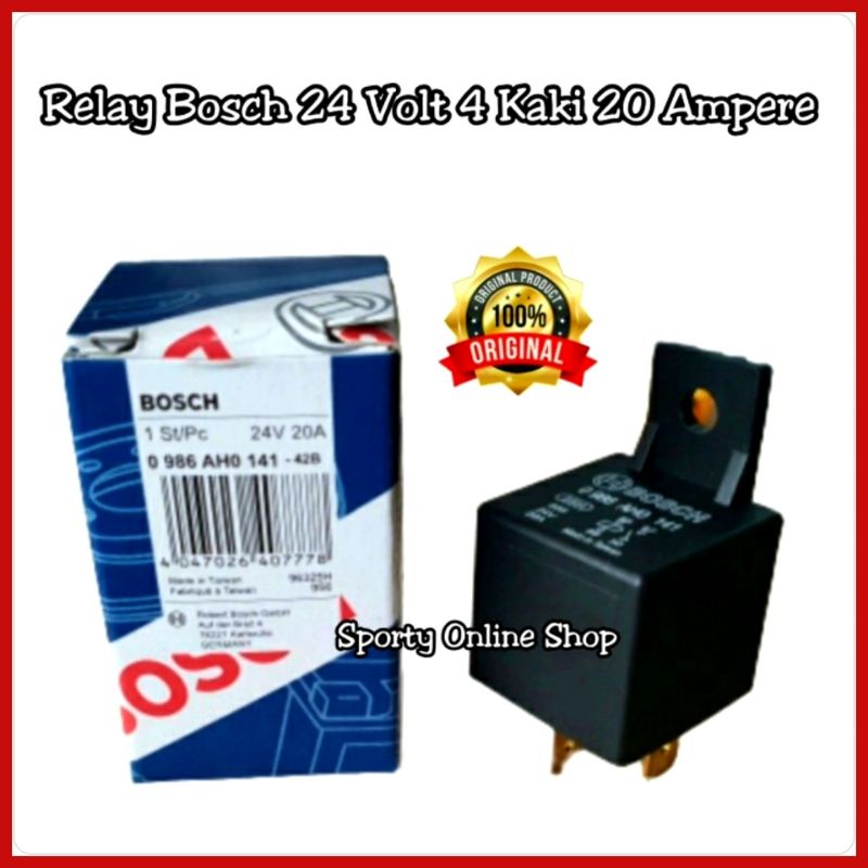 Jual Relay Bosch 24 Volt 4 Kaki 20 Ampere Original | Shopee Indonesia