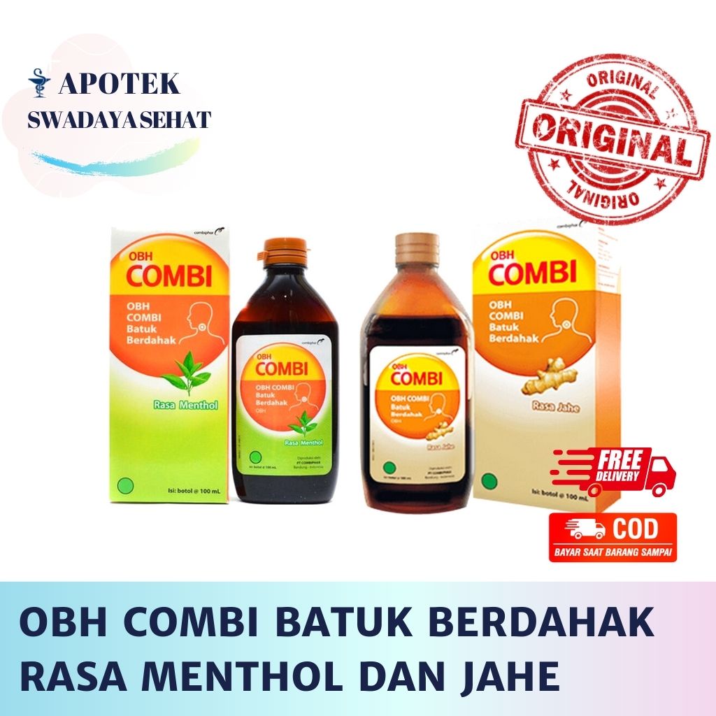 Jual OBH Combi Batuk Berdahak 100 ML Rasa Menthol Dan Jahe Sirup ...