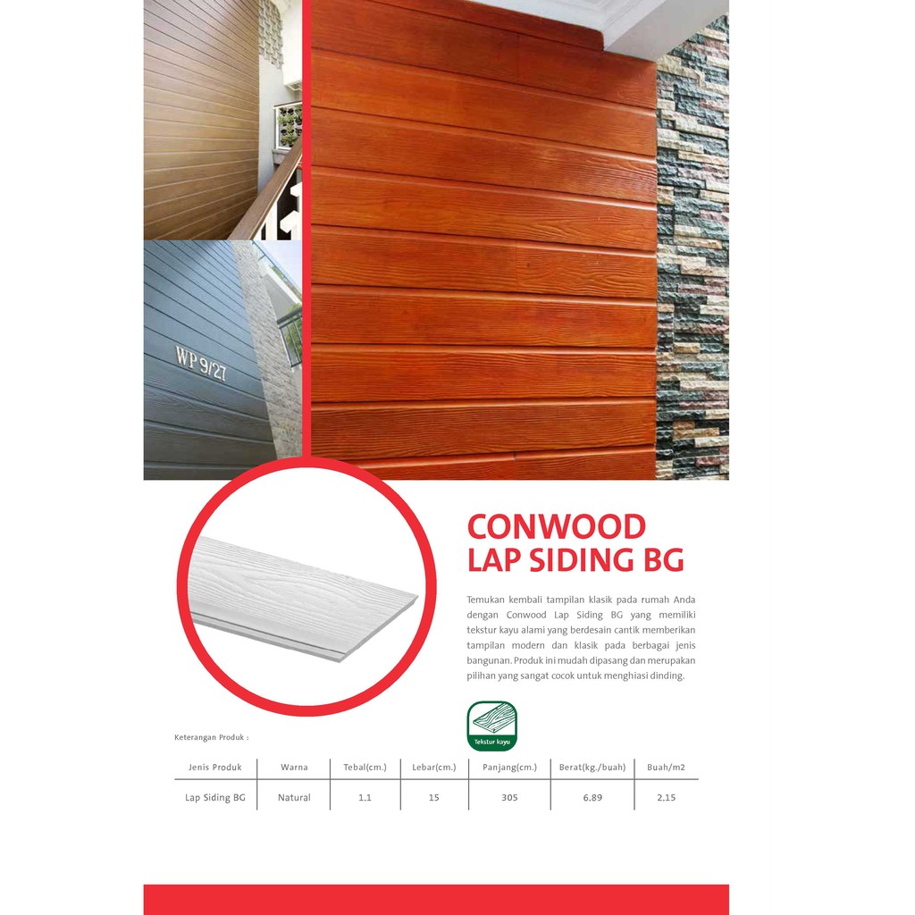 Jual Conwood Lap Siding 6 BG (152 x 3050 x 11 mm) | Shopee Indonesia