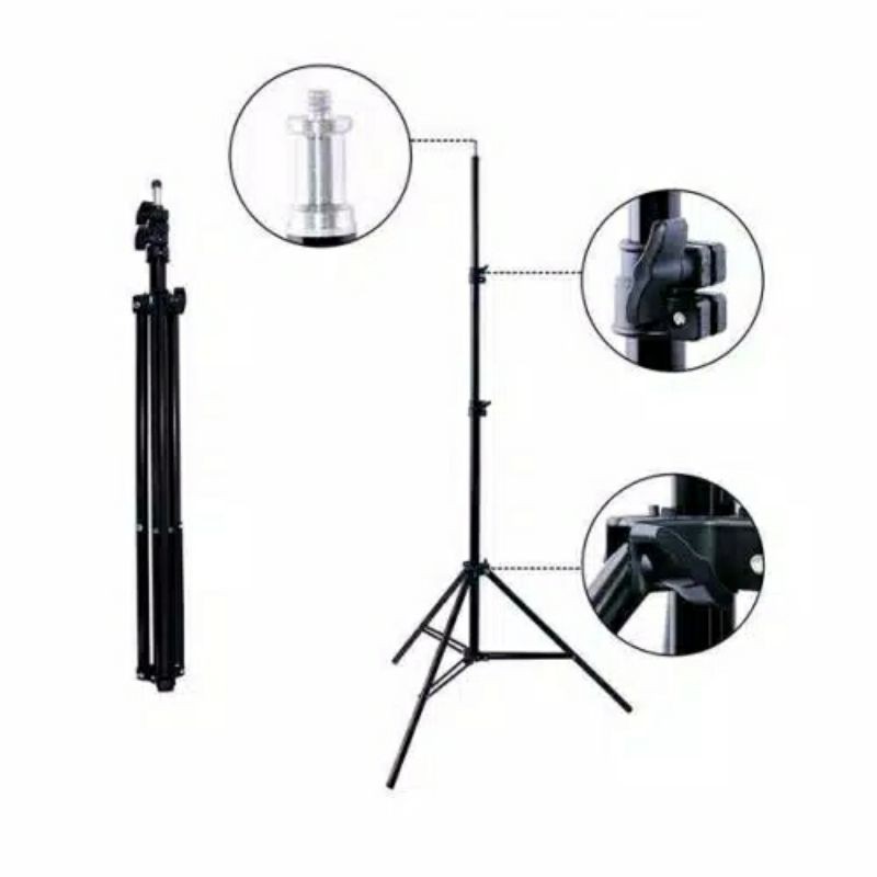 Jual ONLY TRIPOD PANJANG 2 METER Tripod Portable Lighting Stand ...