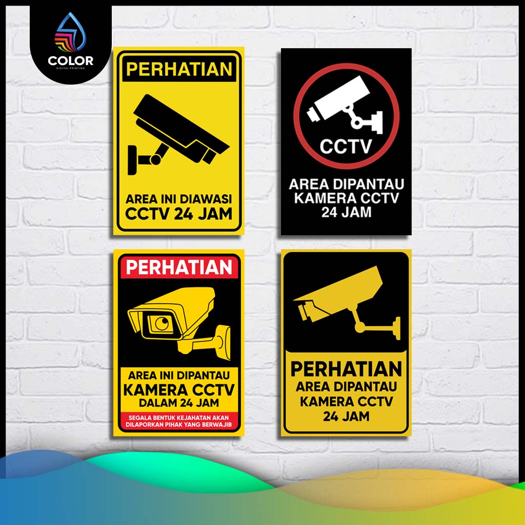 Jual Sign Board Akrilik CCTV 24 Jam / Sign Acrylic CCTV 24 Jam Murah ...