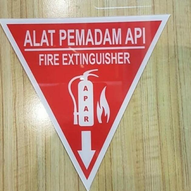 Jual AKRILIK APAR SEGITIGA 20X20CM RAMBU K3 SIGN LABEL PEMADAM ACRILIC ...