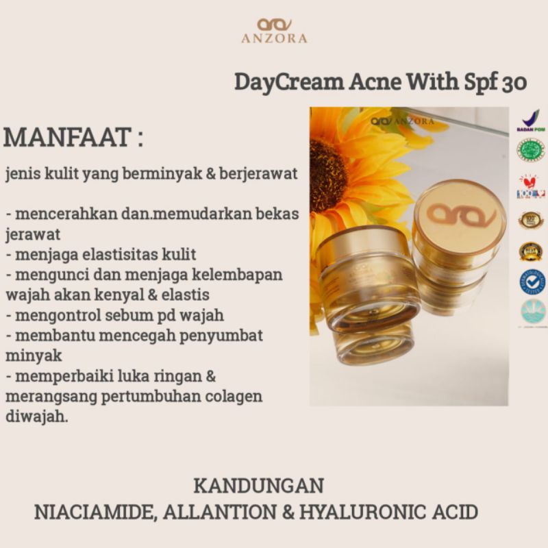 Jual ACNE DAY CREAM ANZORA | Shopee Indonesia
