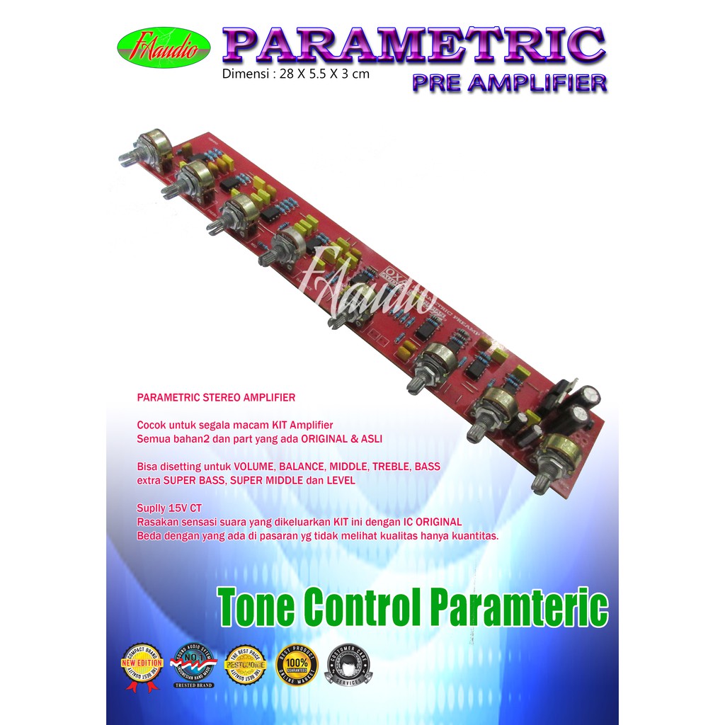 Jual Parametric Pre Amplifer Tone Control | Shopee Indonesia