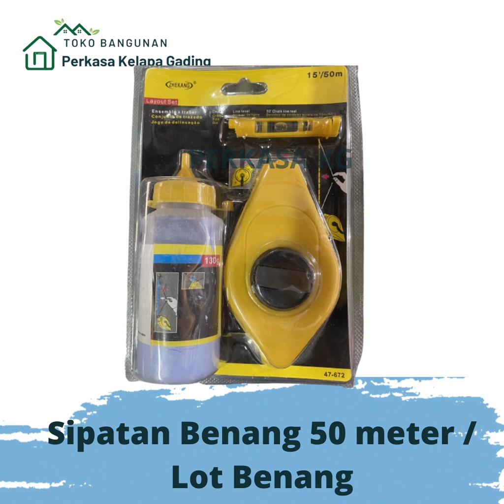 Jual Sipatan Benang 50 meter / Lot Benang LENGKAP SIAP PAKAI | Shopee ...