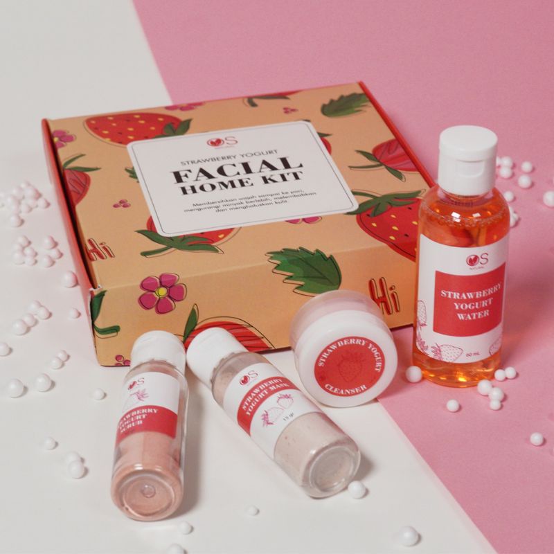 Jual Larissa Strawberry Yoghurt Facial Home Kit- Perawatan Facial ...
