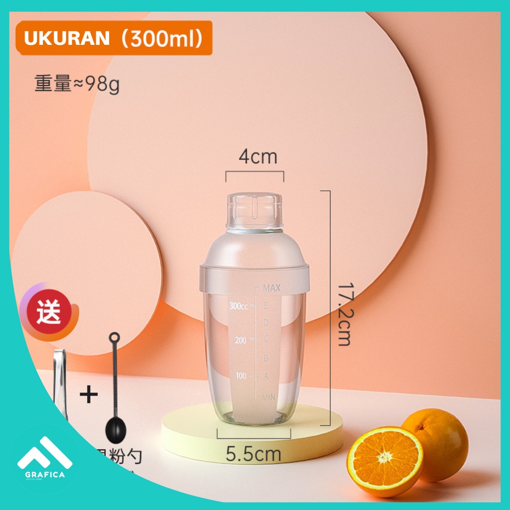 Jual MILK SHAKE JUICE SHAKER 350ML 530ML 700ML / BOTOL JUS PLASTIK 350ML / TUMBLER 100ML TUMBLER ...