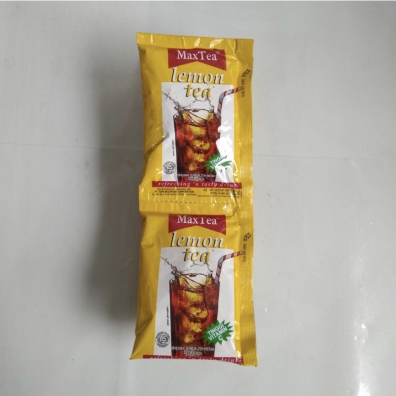 Jual Lemon Tea Renceng isi 10 Sachet renteng bubuk Maxtea / Max Tea ...