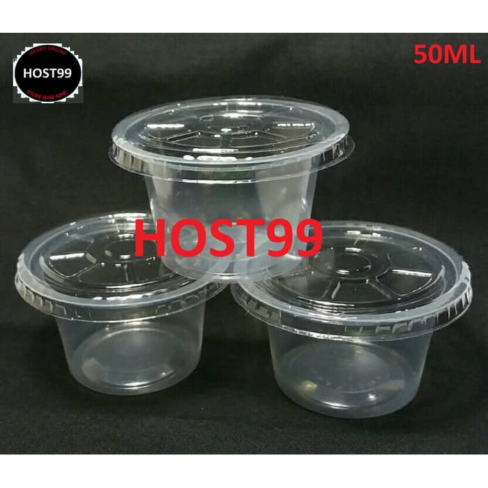 Jual Cup Agar Pudding Jelly EsKrim Plastik Bening + Tutup 50ml | Shopee Indonesia