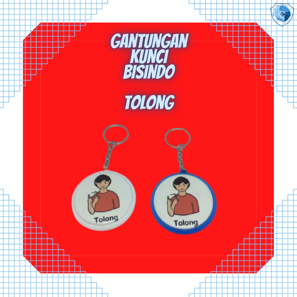 Jual "Tolong" Gantungan Kunci (Ganci) Bisindo/ISL (Indonesia Sign ...