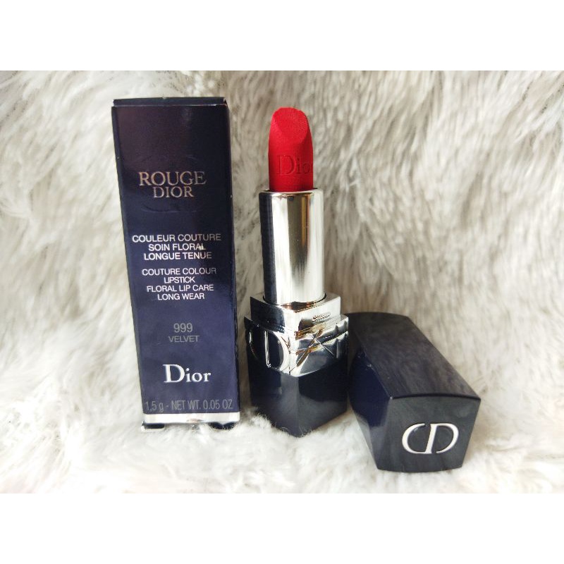 Jual Original Rouge Dior Couture Colour Lipstick Velvet 999 Mini 1,5g ...