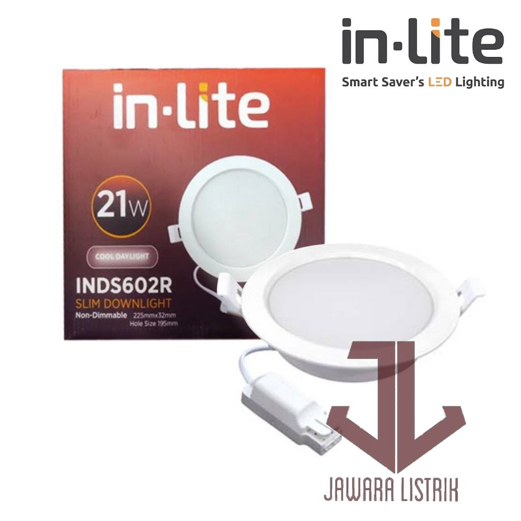 Jual INLITE LAMPU DOWNLIGHT PANEL LED 21 WATT INDS 602 R 225x32 MM ...