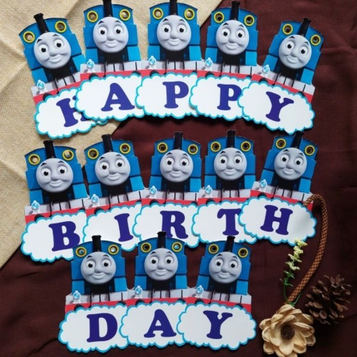 Jual banner bunting garland flag tulisan happy birthday ulang tahun ...