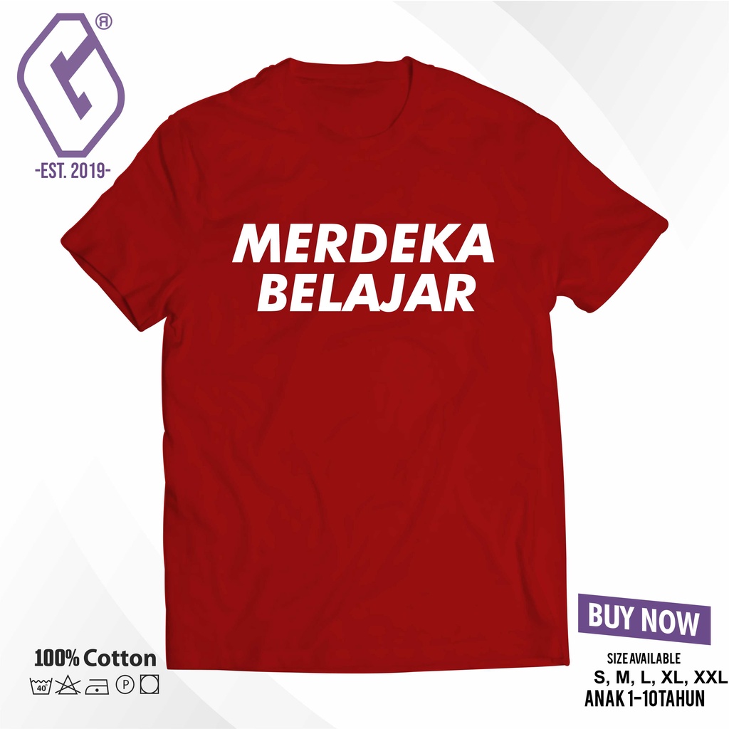 Jual kaos merdeka belajar indonesia / baju indonesia merdeka belajar ...