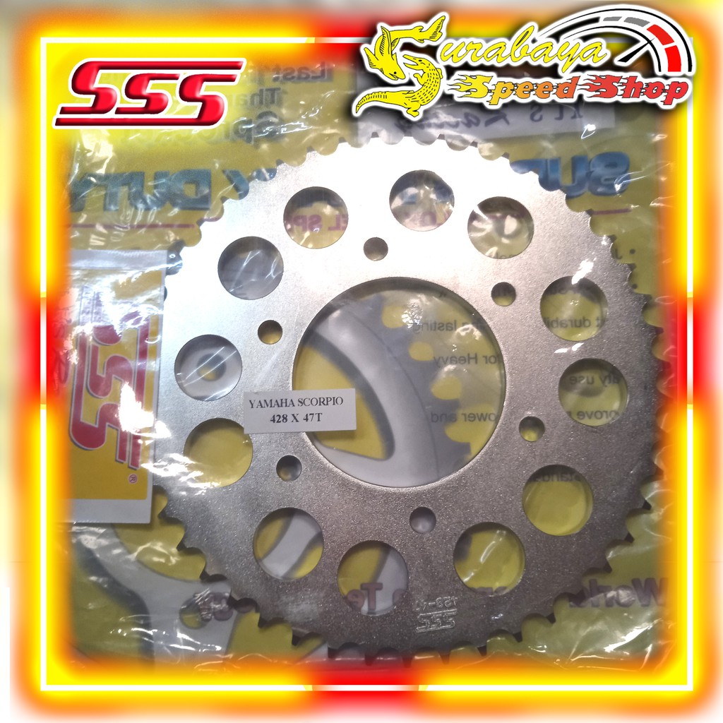 Jual SSS Gear Belakang Scorpio Vixion MX King Byson NVL NVA R15V2 415 Tipis 428 Tebal Original ...
