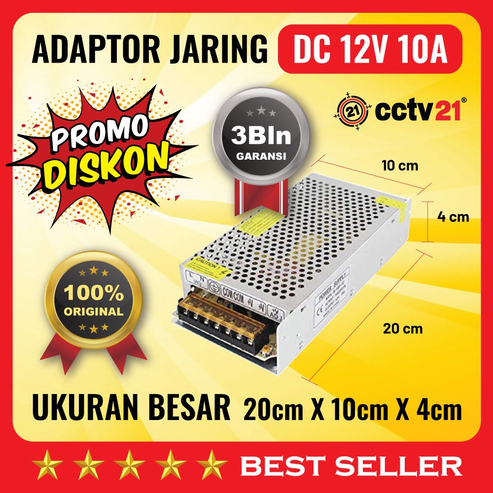 Jual Power Supply Adaptor Switching LED 12V Adaptor CCTV 12V 5A 10A 20A 30A | Shopee Indonesia