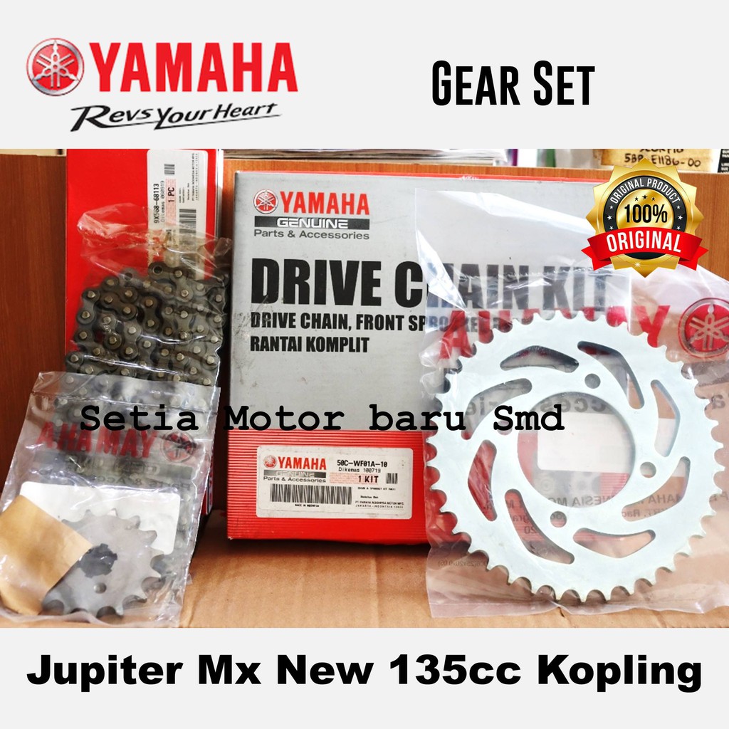 Jual Gear Gir Rantai Set Motor Jupiter Mx New Mxnew Kopling 135cc Double Cakram Asli Yamaha ...