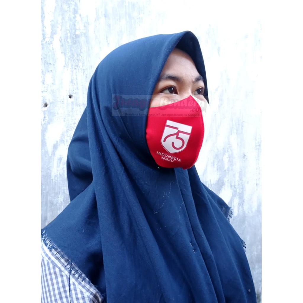 Jual Masker Merah Putih HUT RI 75 Indonesia Maju / Bendera Merah Putih ...