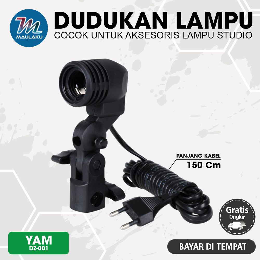 Jual Holder Fitting Lampu Foto Single Socket E27 Dengan Dudukan Lampu ...