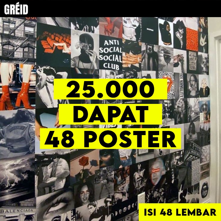 Jual [bisa COD] Poster Dinding Aesthetic isi 48 | Poster Aesthetic ...