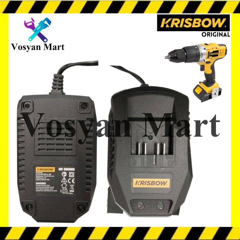 Jual Charger Krisbow Mesin Bor Cordless 18 Volt || Original Krisbow ...