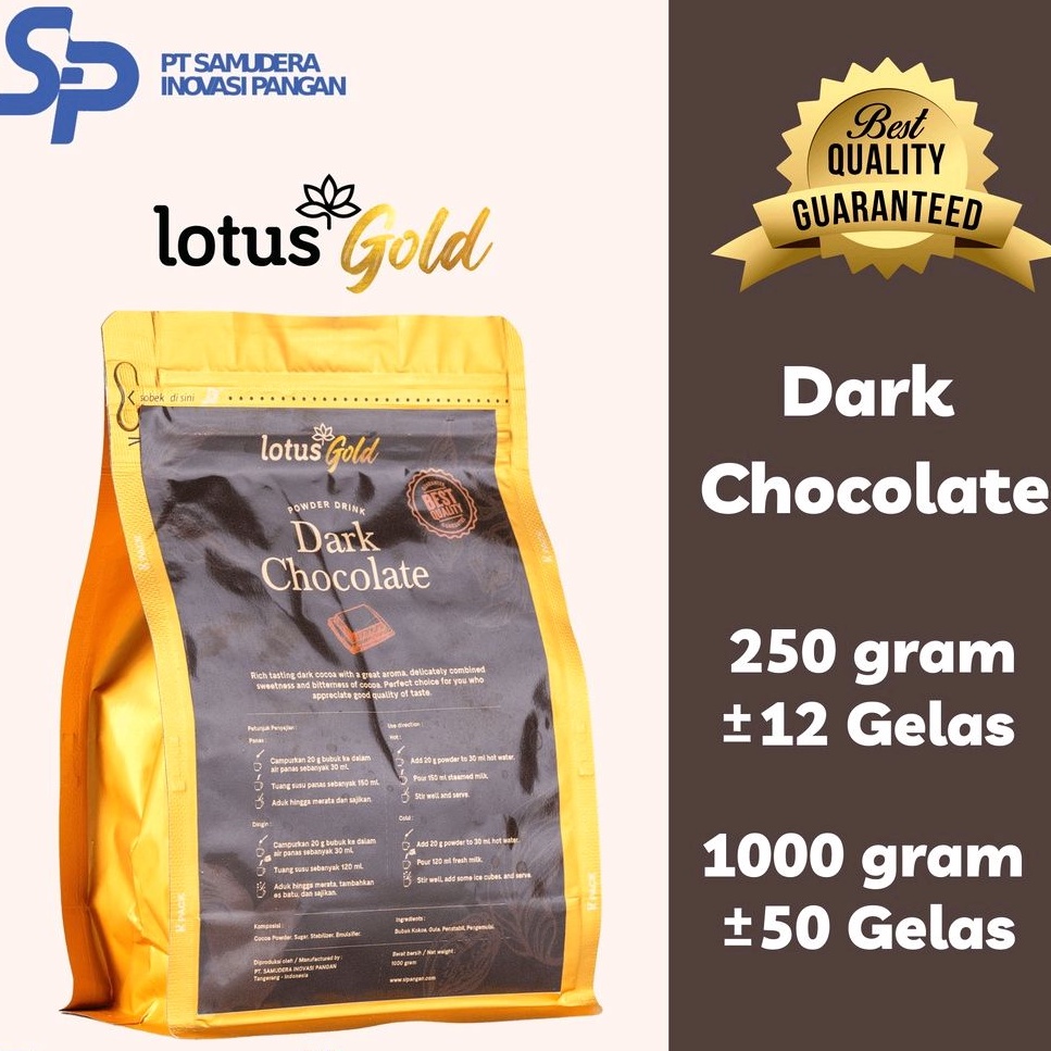 Jual Lotus Gold Premium Dark Chocolate Powder - Bubuk Minuman Rasa ...