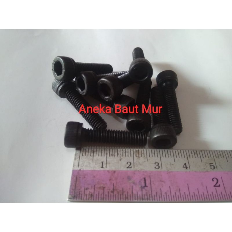 Jual Baut L Baja Hitam ukuran m8 x 25 atau baut drat 12 panjang 2.5cm | Shopee Indonesia
