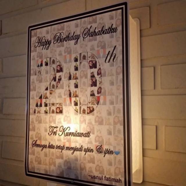 Jual LAMPU ANGKA MOZAIK KADO UNIK LUCU ANIVERSARY ULANG TAHUN WEDDING ...