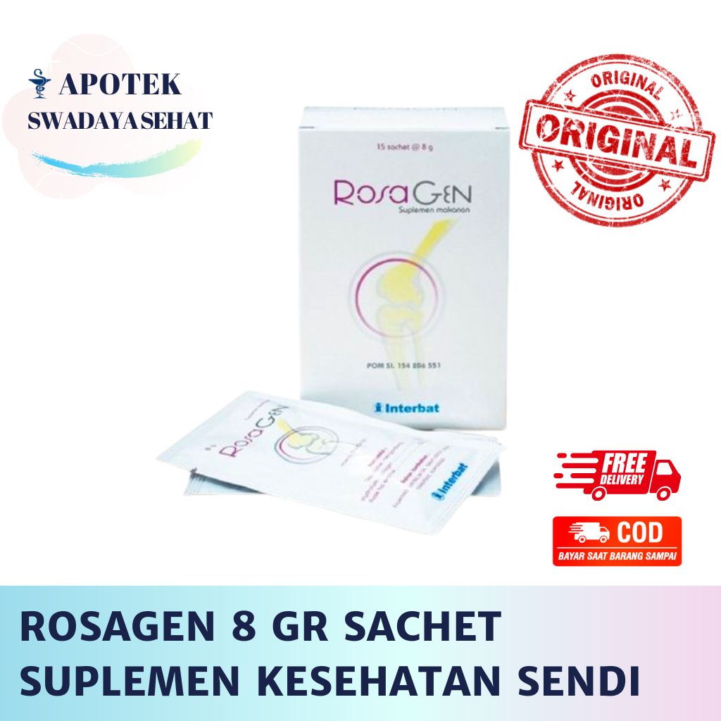 Jual ROSAGEN 8GR Sachet Grosir - Suplemen Kesehatan Sendi Otot Terbaik ...