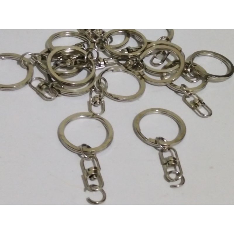 Jual Ring gantungan kunci gepeng pipih 25mm join 8 isi 100pcs | Shopee ...