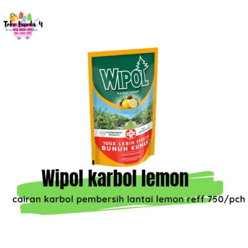 Jual WIPOL karbol Lemon Pine Refill 750ml | Shopee Indonesia